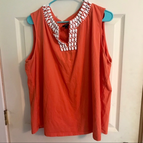 Talbots | Tops | Talbots Womans Plus Beaded Tank Top Size 3x | Poshmark